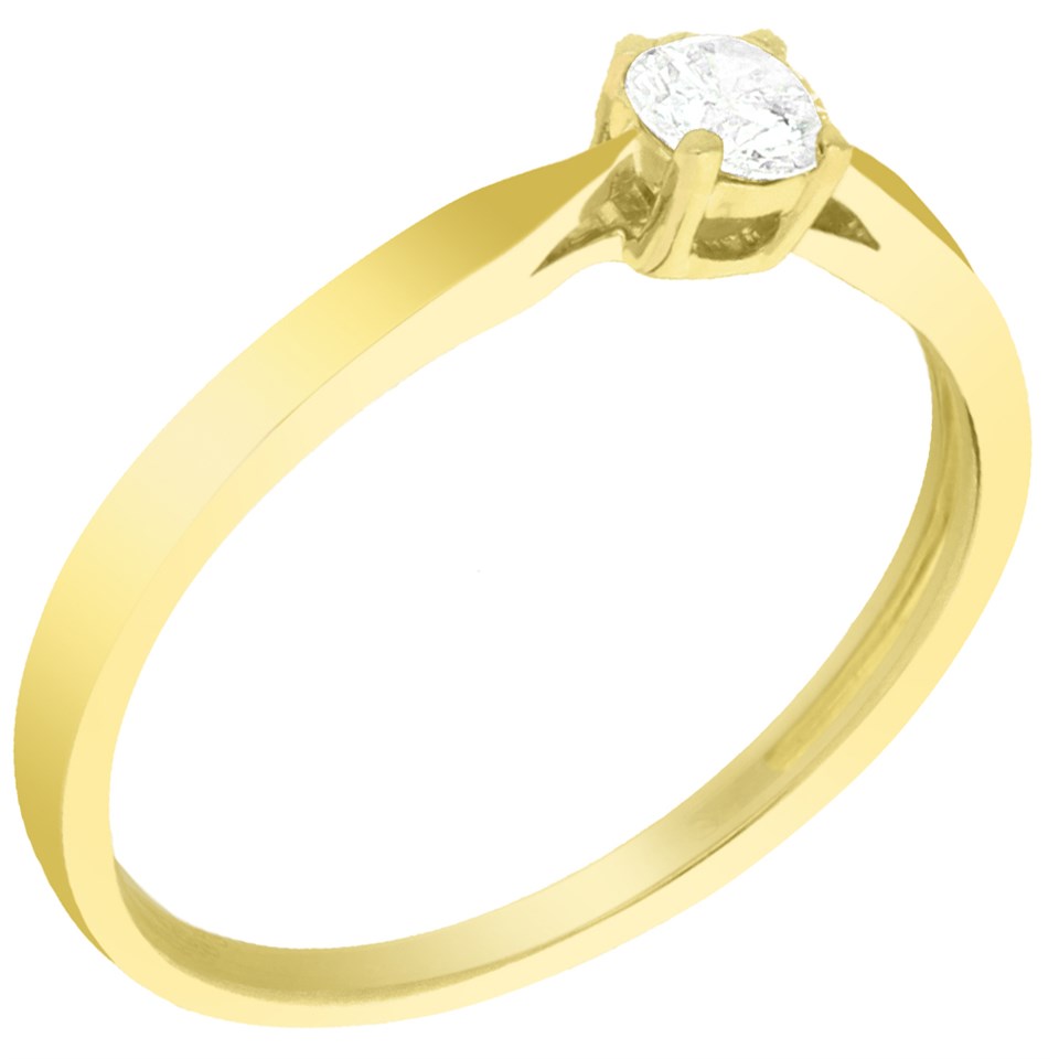 9ct Gold Diamond Solitaire Engagement Ring - 20pts - X10044-R ...