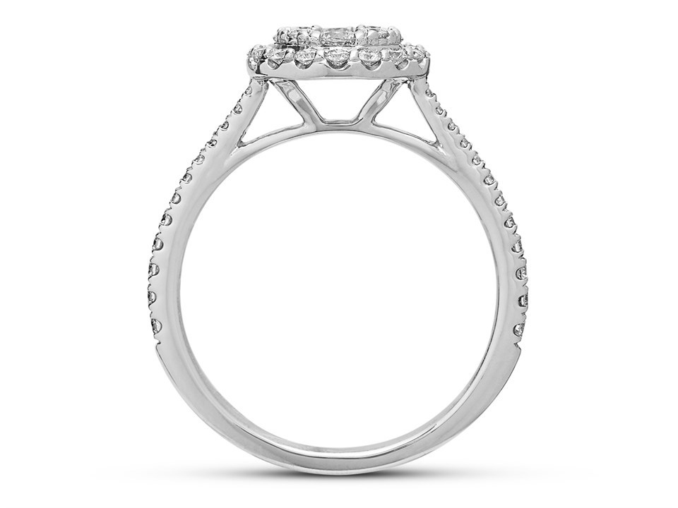 9ct White Gold Diamond Cluster Ring - 3/4ct - X10340-Q | Chapelle Jewellers