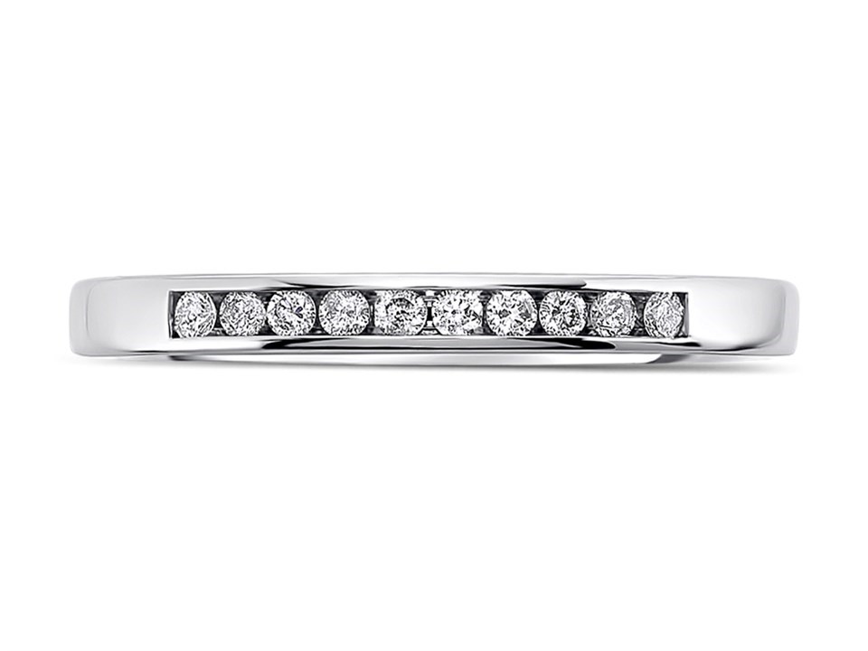 18ct White Gold Diamond Half Eternity Ring - 10pts - X11162 | Chapelle ...