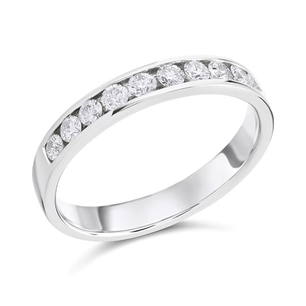 Polar Fire Platinum Diamond Half Eternity Ring - 1/2ct - D08132 ...