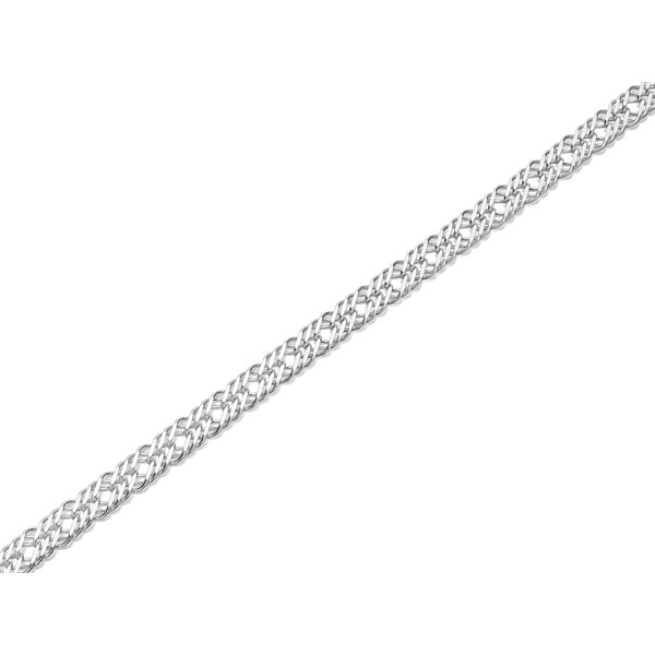 Silver 5mm Wide Double Curb Chain - 22in - F9316 | Chapelle Jewellers