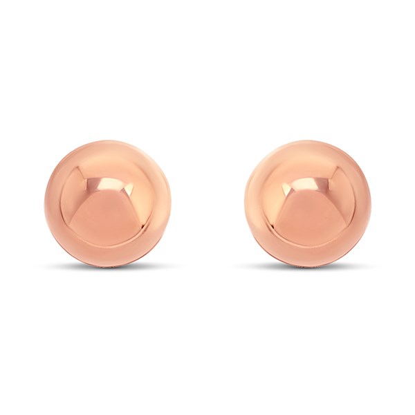 9ct Rose Gold Plain 4mm Ball Stud Earrings - G01112 | Chapelle Jewellers