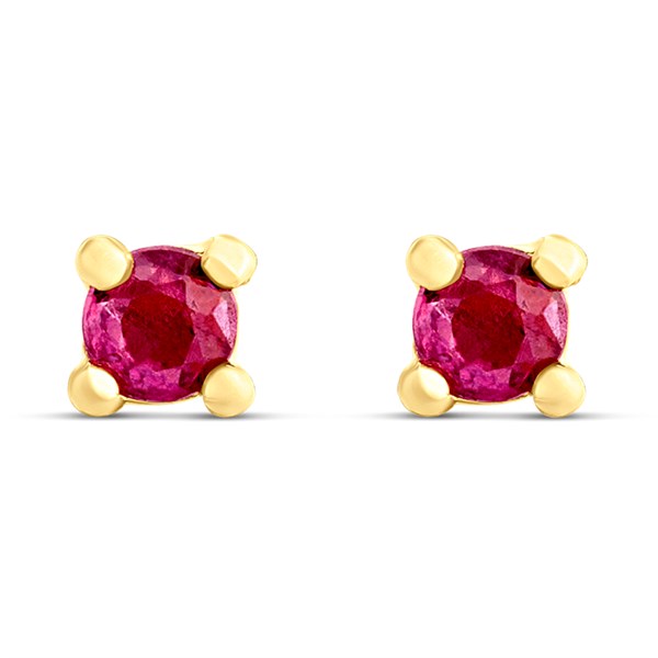 9ct Gold Ruby Stud Earrings - 3mm - G04131 | Chapelle Jewellers