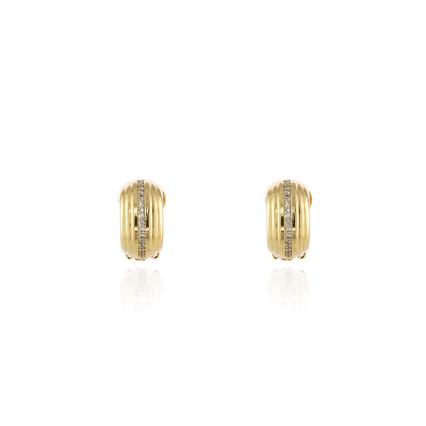Cachet London Gold Tone Clip Hoop Earrings - J74165 | Chapelle Jewellers