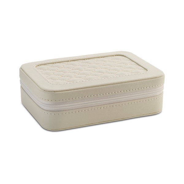 5270 Ivory PU Quilted Travel Jewel Box - P55170 | Chapelle Jewellers
