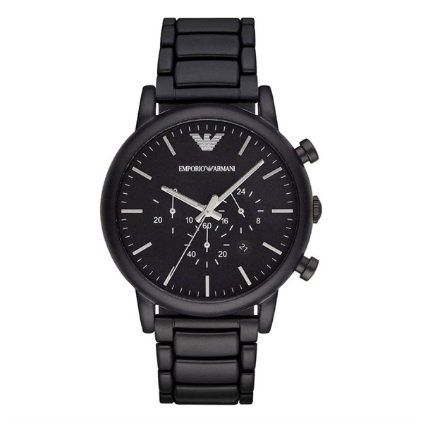 Emporio Armani AR1895 Chronograph Black IP Bracelet Watch - W65232 ...