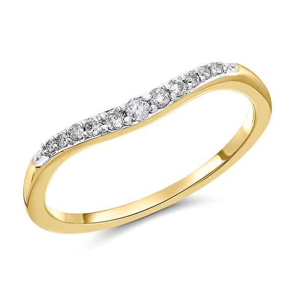 9ct Gold Diamond Shaped Wedding Ring - 10pts - X20578 | Chapelle Jewellers