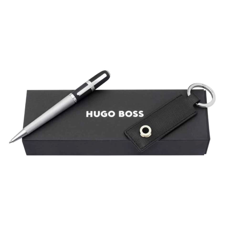 Hugo Boss Ballpoint Pen And Keyring Set - A24129 | Chapelle Jewellers