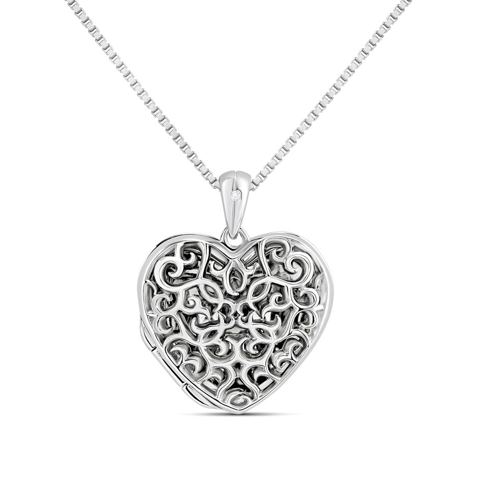 Hot Diamonds Heart Filigree Locket - D9170 | Chapelle Jewellers
