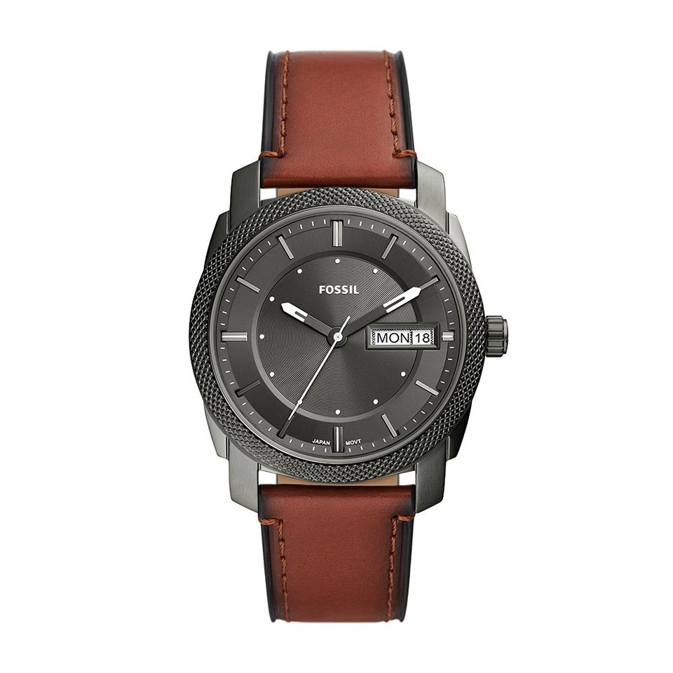 Fossil FS5900 Machine Brown Leather Strap Watch - W10288 | Chapelle ...
