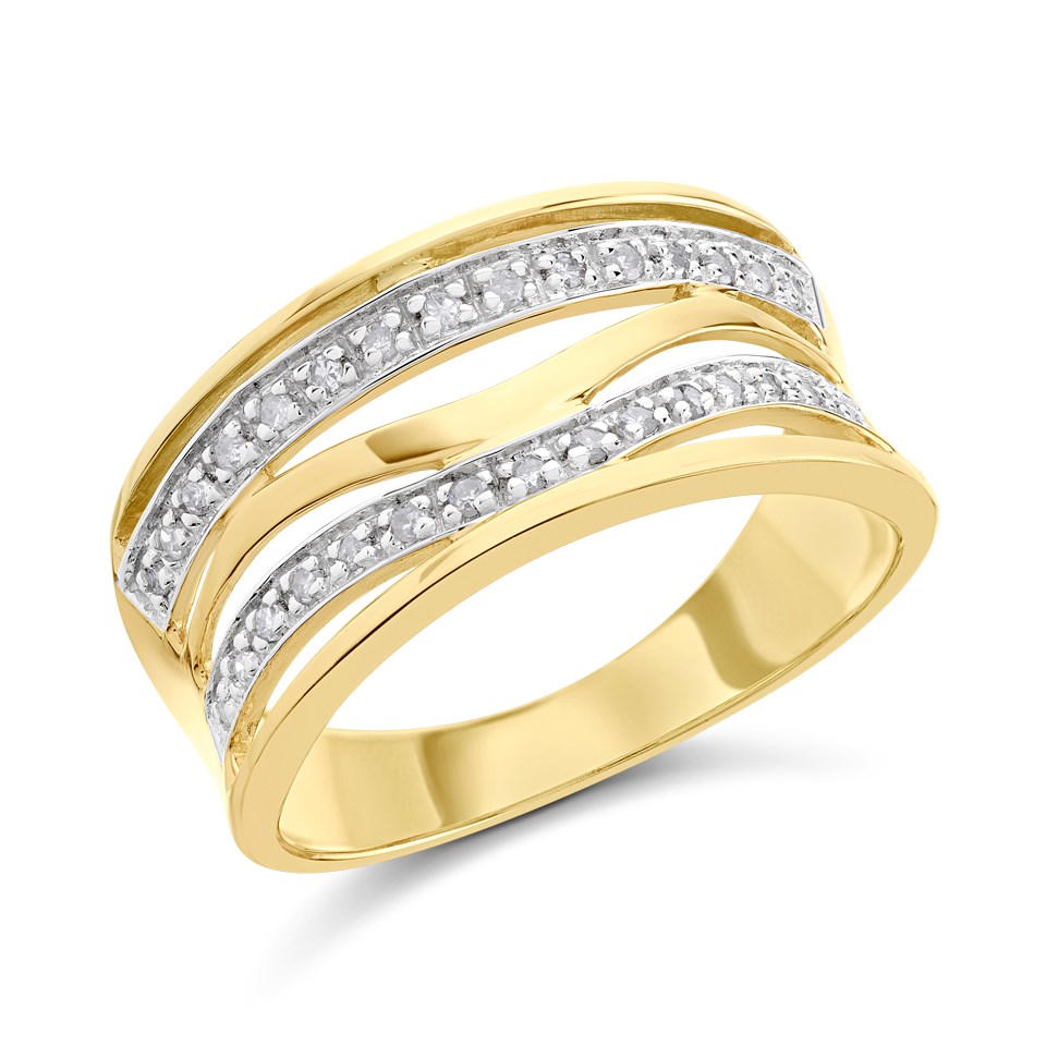 9ct Gold Diamond Band Ring - 15pts - X10392 | Chapelle Jewellers